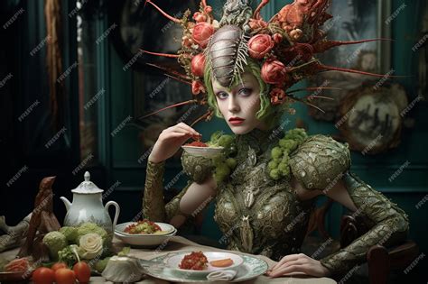 premium photo abstract wireframe digital human female face on streaming matrix digital binary