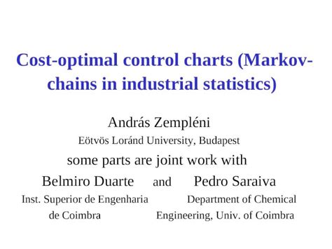 Ppt Cost Optimal Control Charts Markov Chains In Industrial