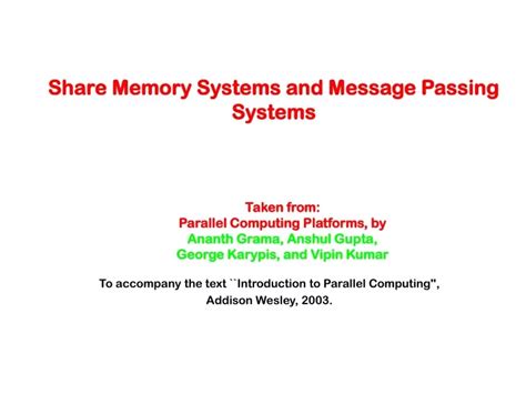 Ppt Share Memory Systems And Message Passing Systems Powerpoint Presentation Id9372257