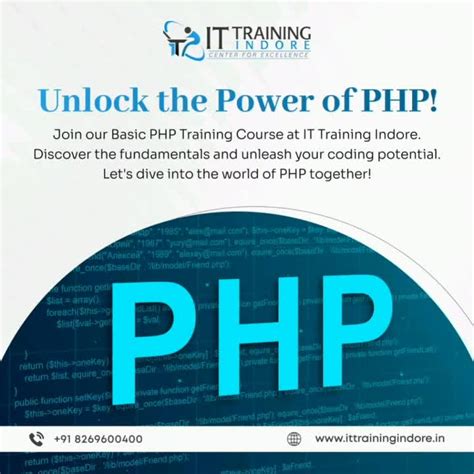 Learn Php With Our Training In Indore It Training Indore Posted On