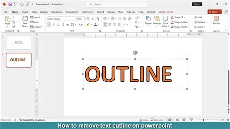 How To Remove Text Outline On Powerpoint Youtube