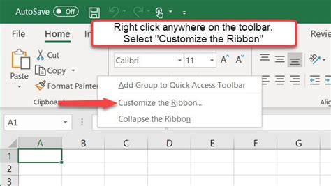 Add Camera Tool In Excel To Toolbar