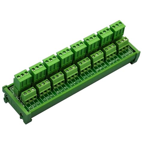 Electronics Salon Din Rail Mount Pluggable Side Wiring 8x3 Pole 10a