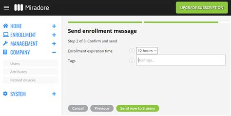 Sending The Enrollment Message To Multiple Users Simultaneously Miradore