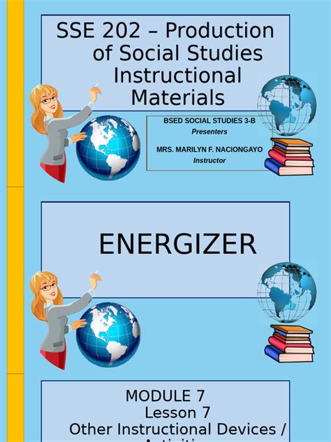 Sse 202 Lesson 7 Other Instructional Devices Activities Pdf