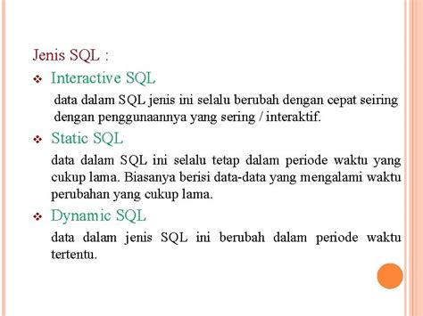 BAHASA KUERI KOMERSIAL STRUCTURED QUERY LANGUAGE SQL SQL