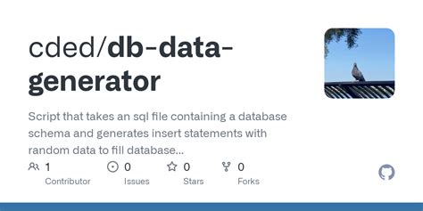 Github Cdeddb Data Generator Script That Takes An Sql File
