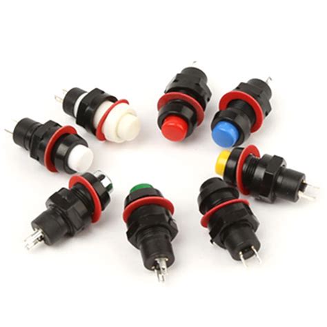 Pcs Spring Return Push Button Switch Mm Normally Open No Fixed Switch Momentary Push Button