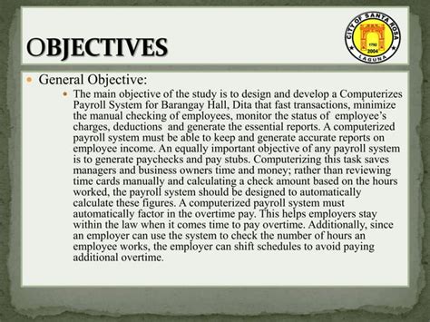 A Computerized Payroll System For The Barangay Hall Pptx Personal