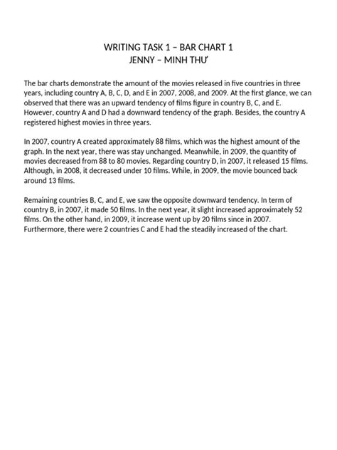Writing Task 1 Bar Chart 1 Pdf