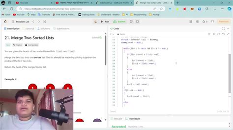 nabil islam on linkedin leetcode problem number 21