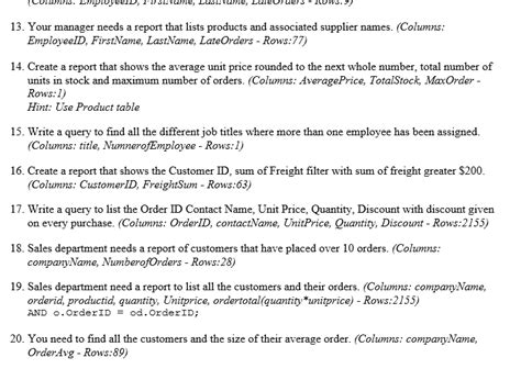 solved part 4b ms sql server 1 create a report that shows