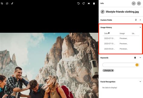 Usage History Help Center English