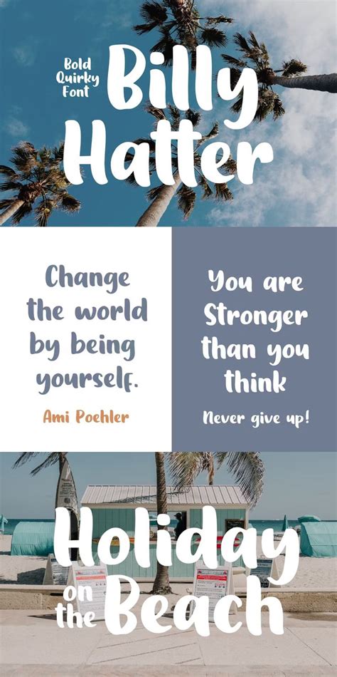 Billy Hatter Quirky Handwritten Font Design Template You Are The