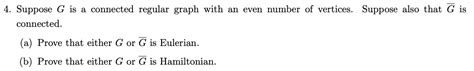 Solved Suppose G Is A Connected Regular Graph With An Chegg