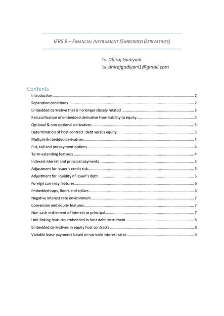 Embedded Derivatives Pdf Stocks And Bonds Personal Investing