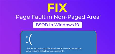 fix ‘page fault in non paged area bsod in windows 10 geeksforgeeks