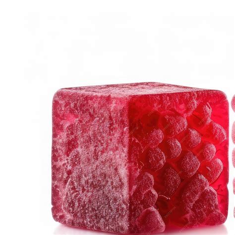 Premium Photo A Cube Of Raspberry Ice Cubes With The Words Ice Cubes On The Bottom