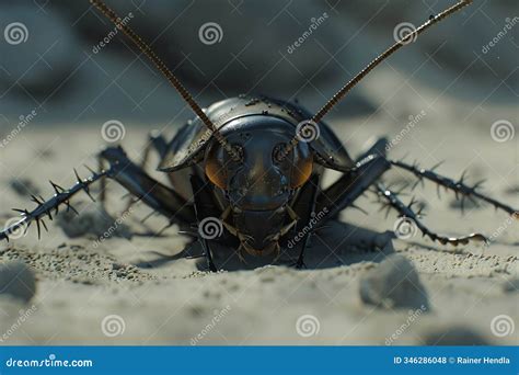 Black Cockroach Lat Blatta Orientalis Isolated On White Background