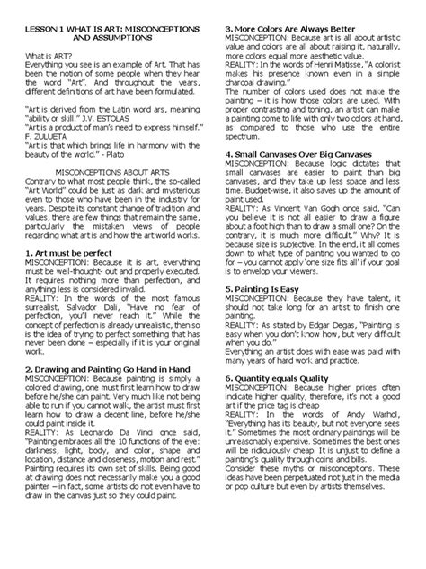 art app prelim module pdf the arts imagination