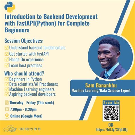 Samson Mhango on LinkedIn: 📢 Introduction to Backend Development with FastAPI (Python) for Complete…