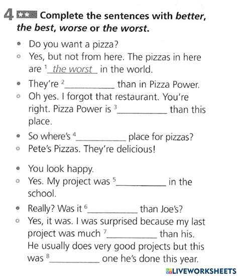 superlative adjectives worksheet for grade 3