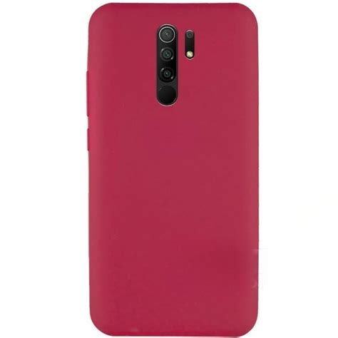 Силіконовий чохол з мікрофіброю для Xiaomi Redmi 9 (Бордовий) – фото ...