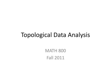 PPT Topological Data Analysis PowerPoint Presentation Free Download ID 1904546