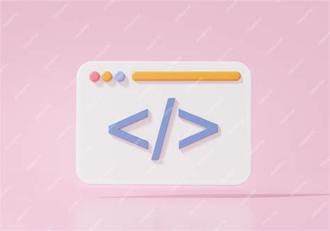 Premium Photo Web Uiux Design Software Developer Concept Coding Language Development On Pink