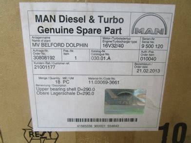 Man 3240 Spares Gumatech Marine Services Stockists Of Ships Spares