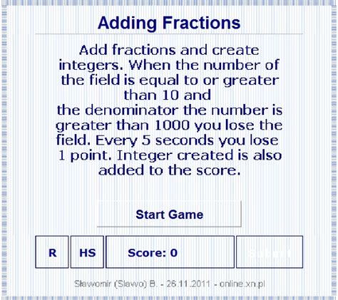 Adding Fractions Cool Math Games Online Math Games Math Games New
