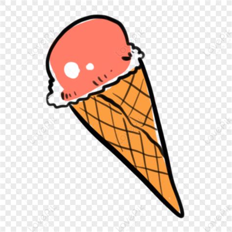 여름 일러스트 귀여운 요소 손으로 그린 아이스크림 종이 절단 만화 Png