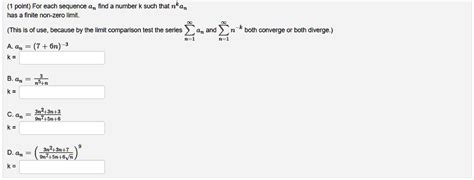 solved point for each sequence find a number such that nkan has a