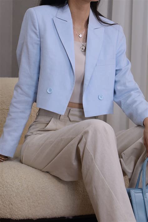 کراپ کت آبی مرتا استایل