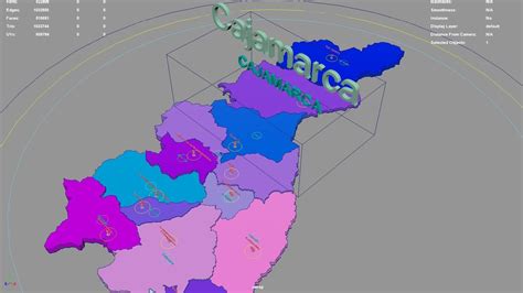 Cajamarca Peru Map Region Geography Political Geographic 3d Model