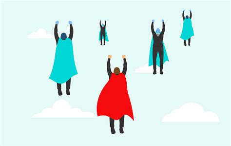 빨간 케이프 플라이와 사업가의 그림은 자신의 경쟁자를 통과합니다 비즈니스 경주 스톡 플랫 벡터 일러스트레이션 개념에 대한 스톡 벡터 아트 및 기타 이미지 Istock