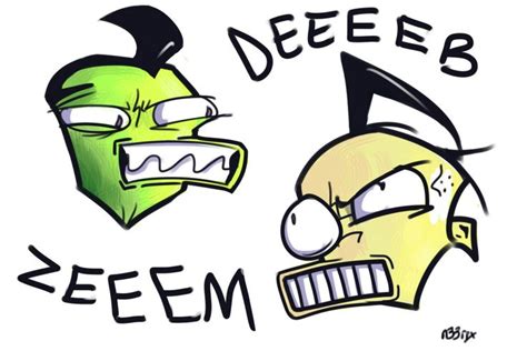 Seriously These Two Define Rivalry Perfectly Invader Zim Zim Dib Frenemies Rivals Zadr
