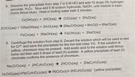 Solved To The Liquid From Step Add M Ammonia Until Chegg Com