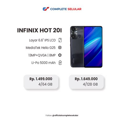 Rekomendasi HP Infinix Jutaan Terbaik Complete Selular Official Web