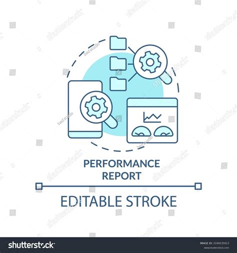 Performance Report Turquoise Concept Icon Data Stock Vector Royalty Free 2194235913 Shutterstock