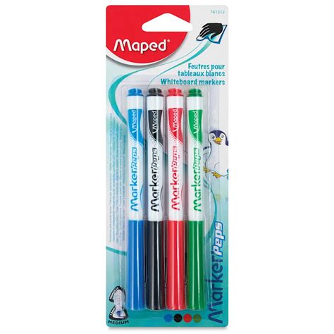 Maped Markerpeps Dry Erase Marker Set Fine Tip Assorted Set Of 4