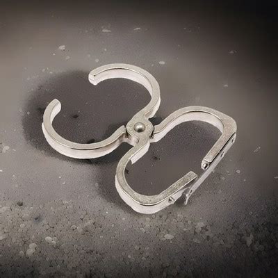 German Scissor Type Come Along Nippers Handcuffs Restraint Cuff Iron