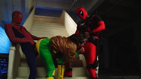 Spidey And Deadpool Double Team Rogue From Wolverine Xxx An Axel Braun Parody 2013 By Vivid