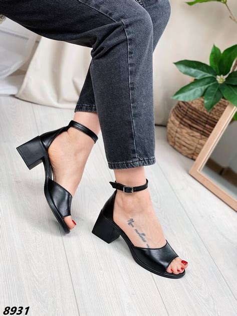 Женские босоножки на каблуке Amir 40р 26см черные кожаные 4131 40 Оригинальная обувь Rozetka