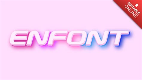 Enfont | Neon Pink | Text Effect Generator