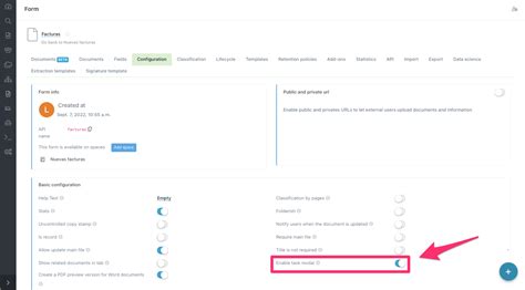 how to enable the tasks modal window athento
