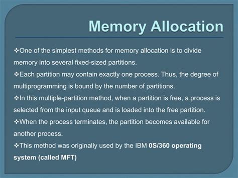 contiguous memory allocation pptx operating systems computer