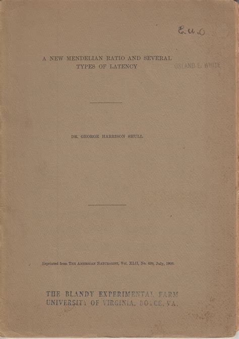 new mendelian ratio and several types of latency by dr george harrison