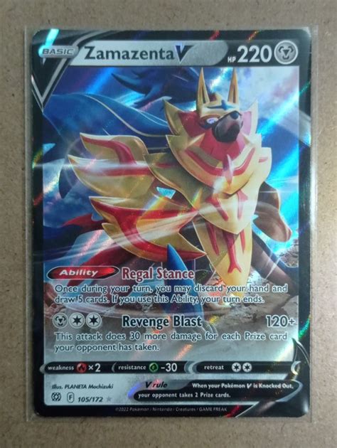 Zamazenta V 105 172 Brilliant Stars English Pokemon Tcg Hobbies And Toys