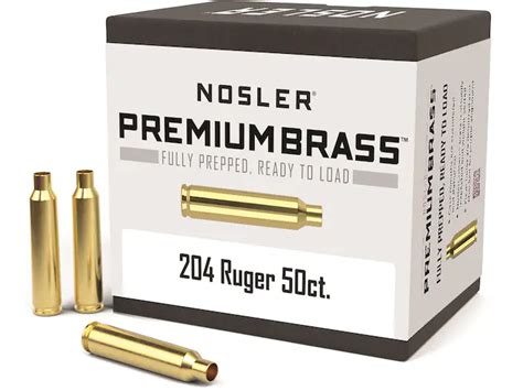Nosler Custom Brass 204 Ruger Box Of 50 For Sale Reloading Brass Usa